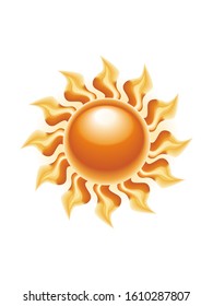 Sun Plain White Background Stock Illustration 1610287807 | Shutterstock