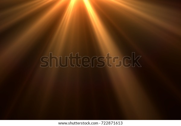Sun Rays Light Isolated On Black Stock Illustration 722871613 ...