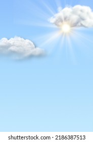 Sun Rays Through Clouds Blue Sky Stock Illustration 2186387513 | Shutterstock
