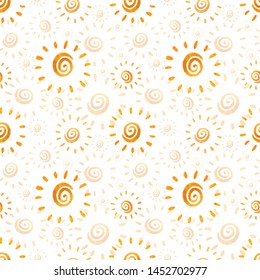 Sun Seamless Pattern Sun Background Summer Stock Illustration ...