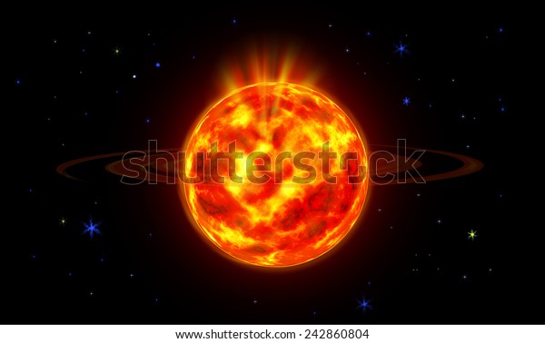 Sun Universe Space Sun Galaxy Elements Stock Illustration 242860804 ...