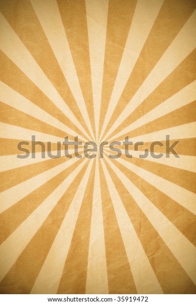 Sunbeam Vector Design On Old Paper Stock Illustration 35919472