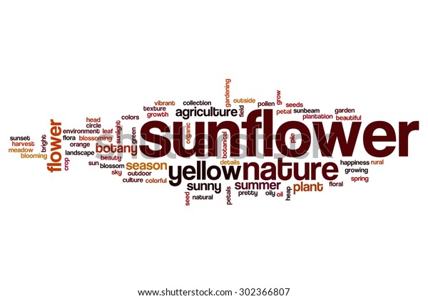 Sunflower Word Cloud Stock Illustration 302366807 | Shutterstock