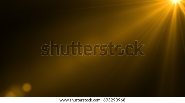 Sunlight Rays Isolated On Black Background Stock Illustration 693290968 ...