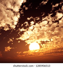 Sunset Sky 3d Rendering Stock Illustration 1285906513 | Shutterstock