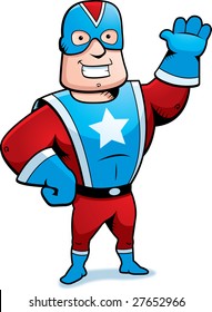 Cartoon Illustration Old Man Super Hero Stock Vector (Royalty Free ...