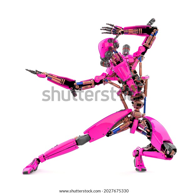 Super Robot Karate Action 3d Illustration Stock Illustration 2027675330 ...