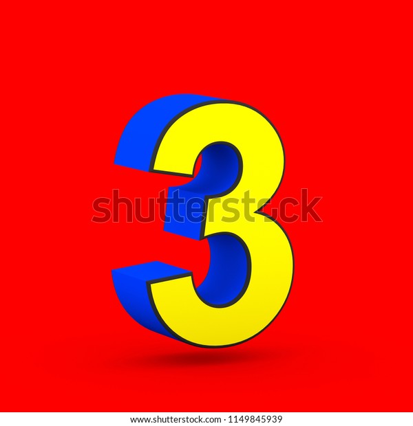 Superhero Number 3 3d Render Stylized Stock Illustration 1149845939 ...