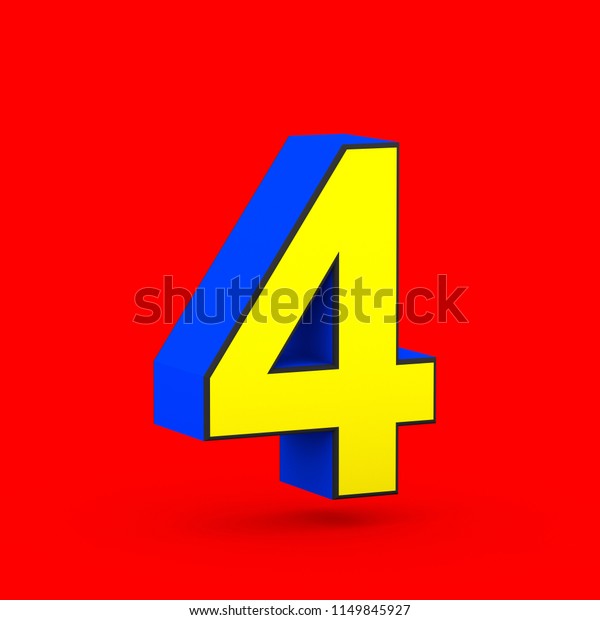 Superhero Number 4 3d Render Stylized Stock Illustration 1149845927 ...