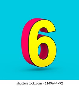 Superhero Number 6 3d Render Stylized Stock Illustration 1149644792 ...