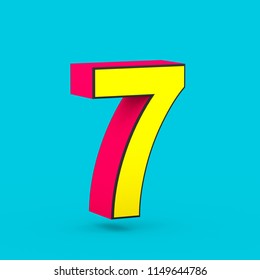Superhero Number 7 3d Render Stylized Stock Illustration 1149644786 ...