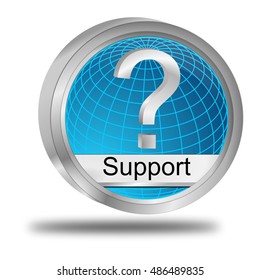 Support Button 3d Illustration Stock Illustration 486489835 | Shutterstock