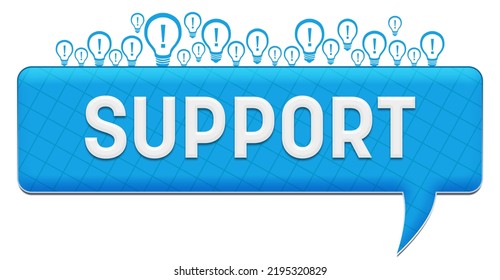 Support Concept Image Text Bulb Symbols Stock Illustration 2195320829 ...