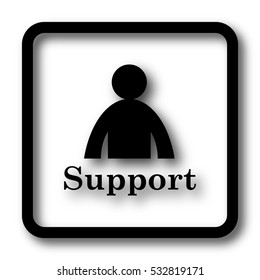 Support Icon Black Website Button On Stock Illustration 532819171 ...