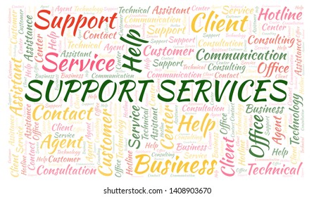 Support Services Word Cloud Wordcloud Made Stock Illustration ...