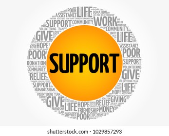 Support Word Cloud Collage Concept Background Stock Illustration ...