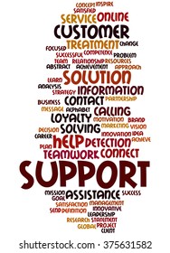 Support Word Cloud Concept On White Stock Illustration 375631582 ...