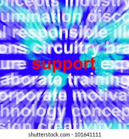 Support Word Over Map Shows Help 스톡 일러스트 101641111 | Shutterstock