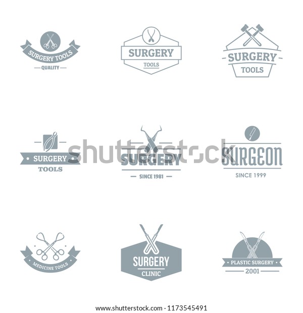 Surgery Logo Set Simple Set 9 Stock Illustration 1173545491