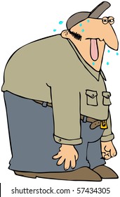 Sweating Man Stock Illustration 57434305 | Shutterstock