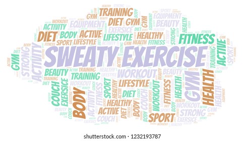 Sweaty Exercise Word Cloud Stock Illustration 1232193787 | Shutterstock