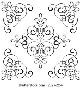Swirl Design Elements Outline Stock Illustration 23276254 | Shutterstock