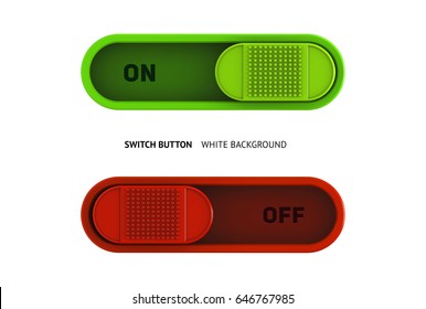 Switch Button On Off White Background Stock Illustration 646767985 ...