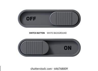 Switch Button On Off White Background Stock Illustration 646767985 ...