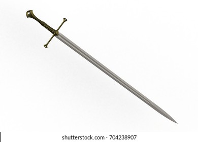 Sword Displayed By Diagonal Isolated On 스톡 일러스트 704238907 | Shutterstock