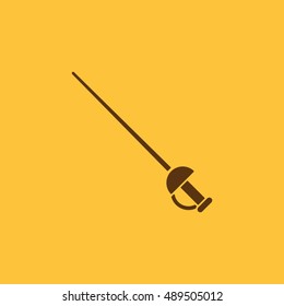 Sword Icon Epee Symbol Flat Illustration: Hình minh họa có sẵn ...