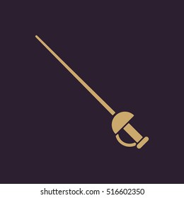 Ilustrasi Stok Sword Icon Epee Symbol Flat Illustration 516602350 ...