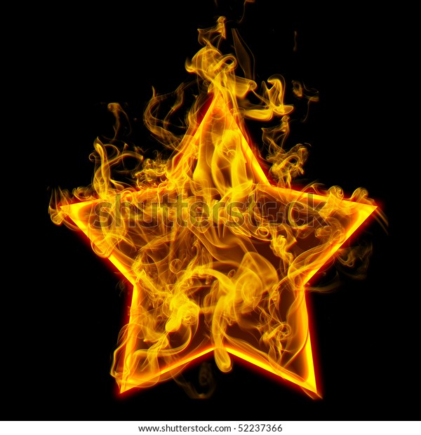 Symbol Star Flame Check All Fire Stock Illustration 52237366