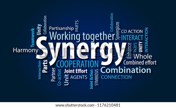 Synergy Word Cloud Stock Illustration 1176210481