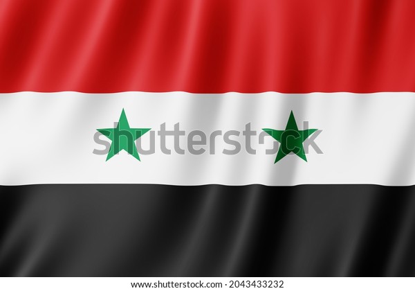 Syria Flag Waving Wind 3d Render Stock Illustration 2043433232 ...
