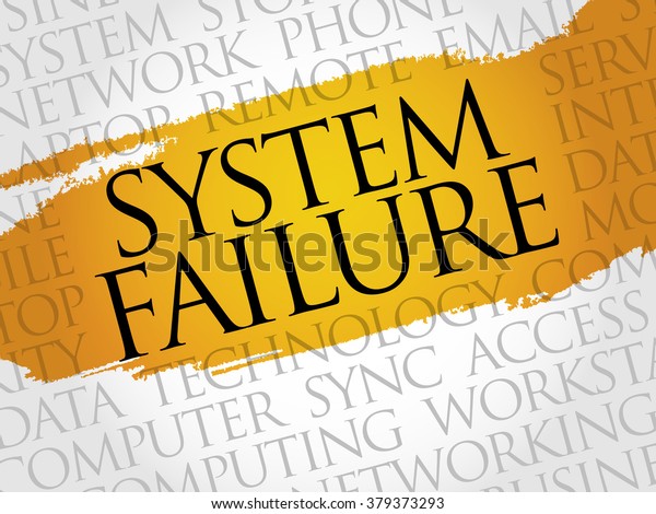 System Failure Word Cloud Concept Stock Illustration 379373293