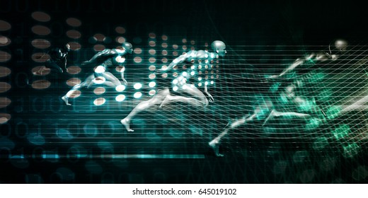 System Integration Technology Futuristic Platform Concept Stock ...