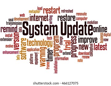 System Update Word Cloud Concept On Stock Illustration 466127075 ...