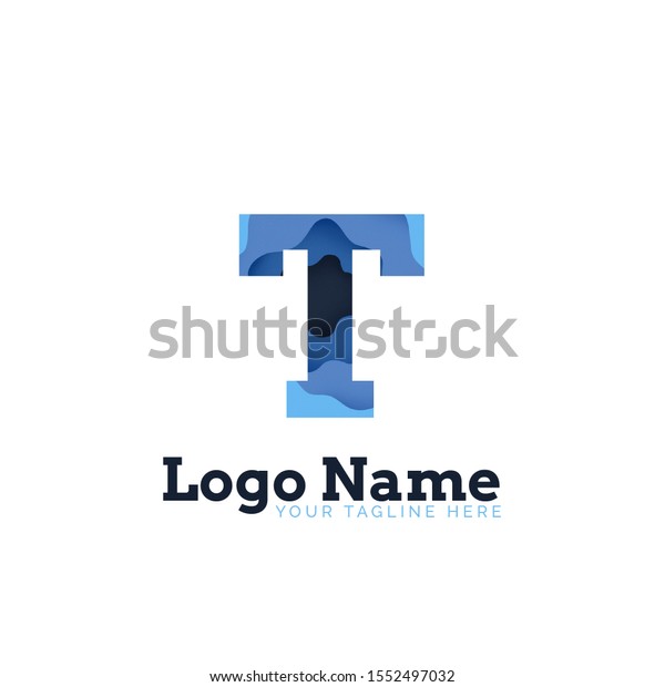 T Type Logo Name Wave Stock Illustration 1552497032 | Shutterstock
