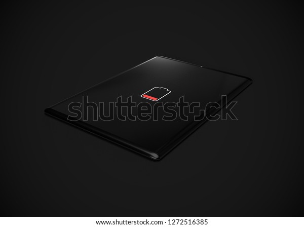 Tablet Empty Battery Low Charge 3d Stock Illustration 1272516385 ...