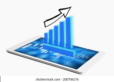 Vector Isometric Smartphone Graph Charts On Stock Vector (Royalty Free ...