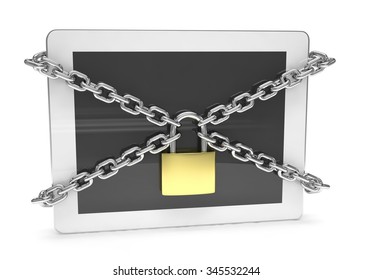 3d Illustration Documents Folder Locked By Stock Illustration 80300080 ...