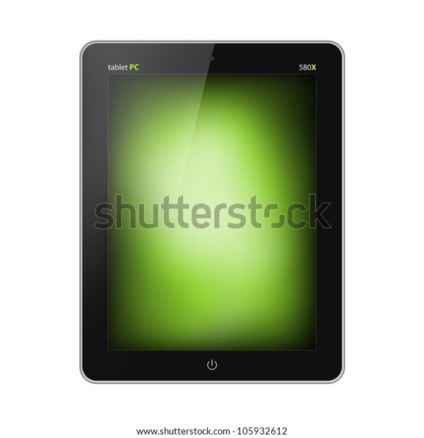Tablet Pc Green Screen Isolated On Stock Illustration 105932612 ...