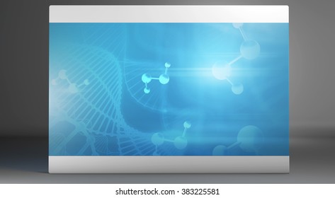 Tablet Scientific Theme On Screen 3d Stock Illustration 383225581 ...