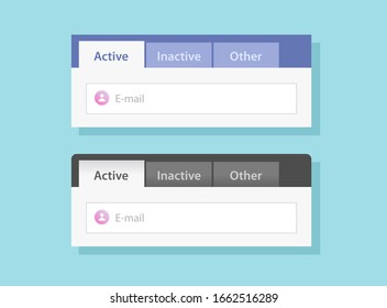 Tabs Ui Design Tabbed Menu Website: เวกเตอร์สต็อก (ปลอดค่าลิขสิทธิ์ ...