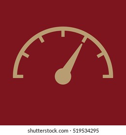 Tachometer Speedometer Indicator Icon Performance Measurement: vector de stock (libre de ...