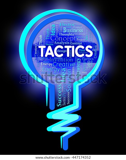 Tactics Lightbulb Indicating Strategy Systems Techniques Stock ...