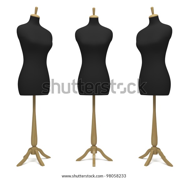 Tailors Dummies Different Position On White Stock Illustration 98058233 ...
