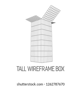 Tall Vertical Rectangle Box Open Retail Stock Illustration 1262787670 ...