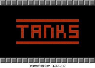 Tanks Arcade Game Screen Background Stock Illustration 403010437 ...