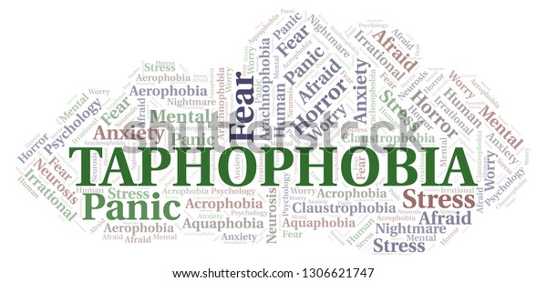 Taphophobia Word Cloud Stock Illustration 1306621747